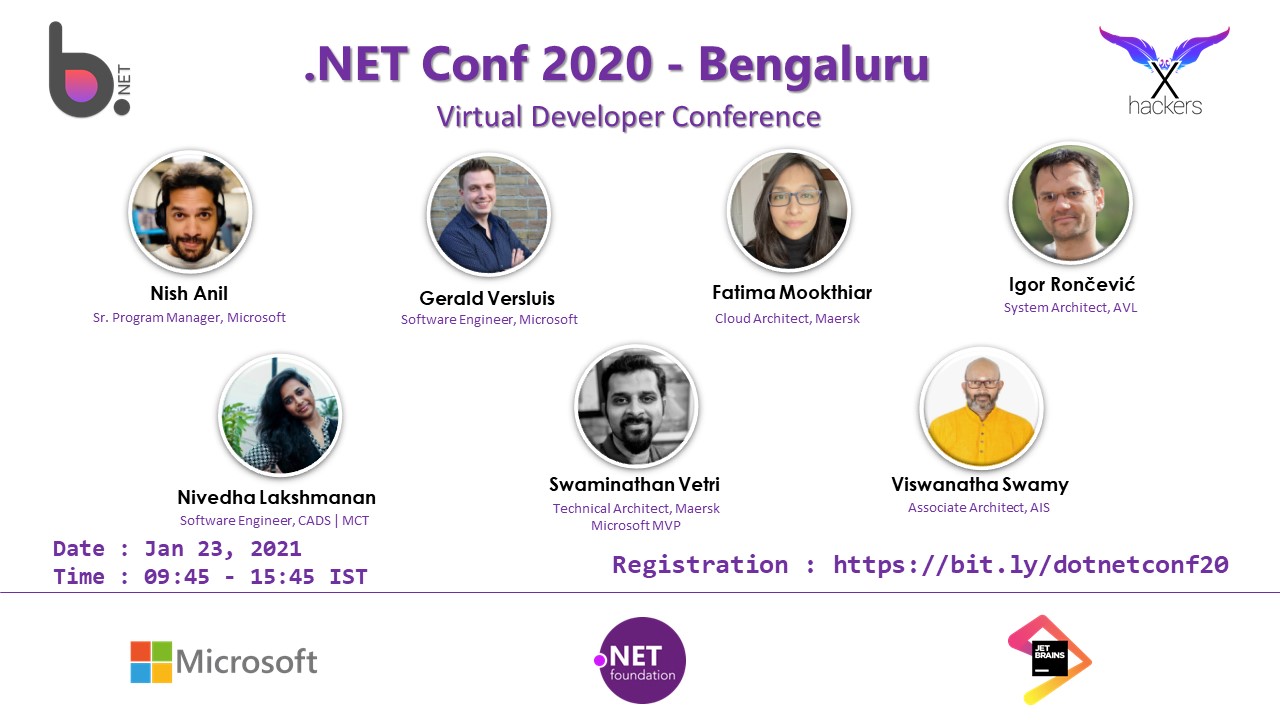.NET Conf 2020 - Bengaluru - Virtual Conference